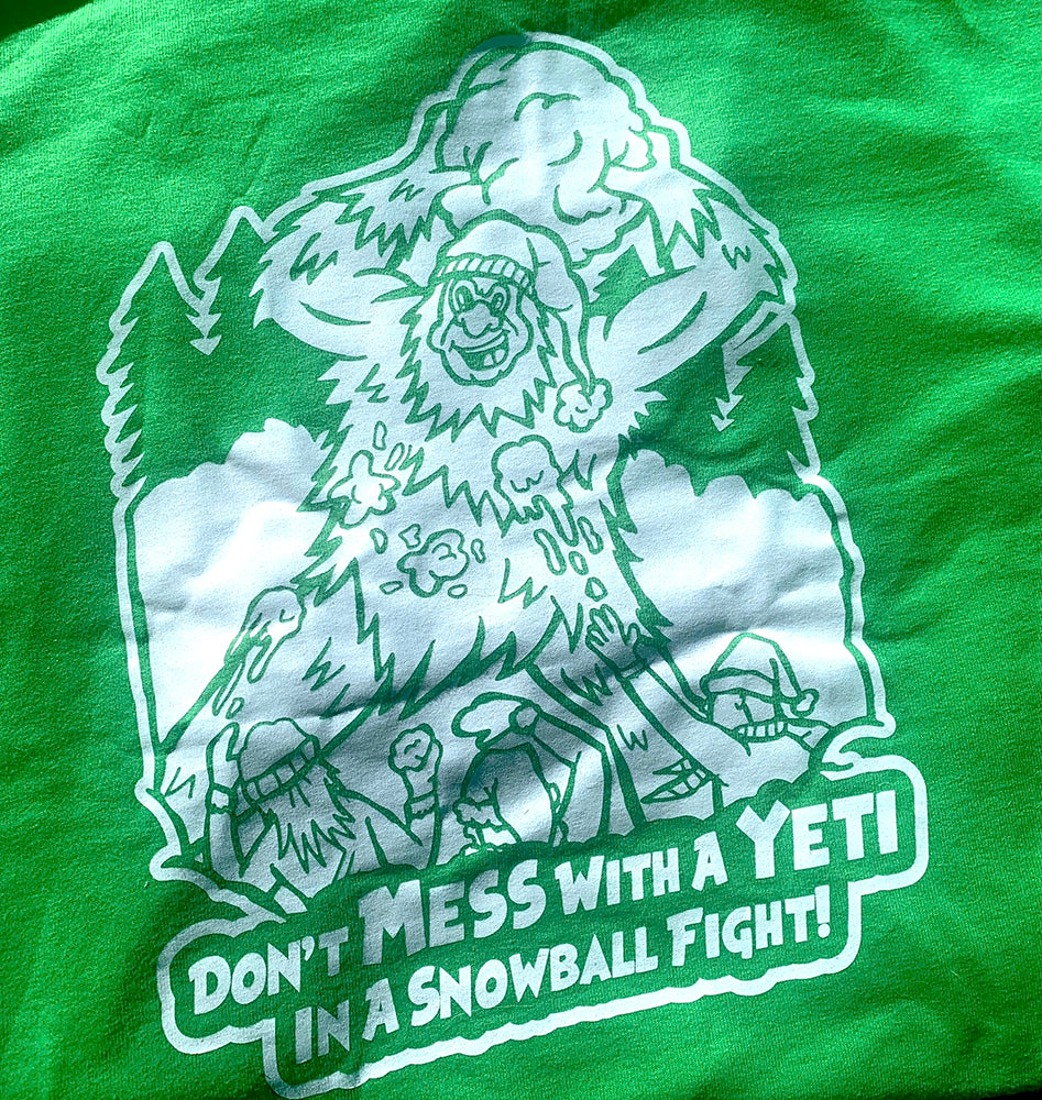 Yeti Snowball Fight T-Shirt – Box Mountain